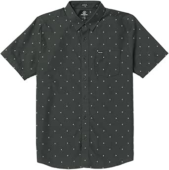 Amazon.com: VOLCOM Mistere Button Up Shirt Charcoal : Clothing, Shoes ...