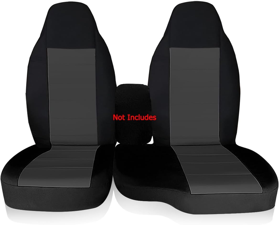 Amazon.com: ESMING 2Pcs 60/40 Cloth High Back Bench Seat Cover for Ford ...