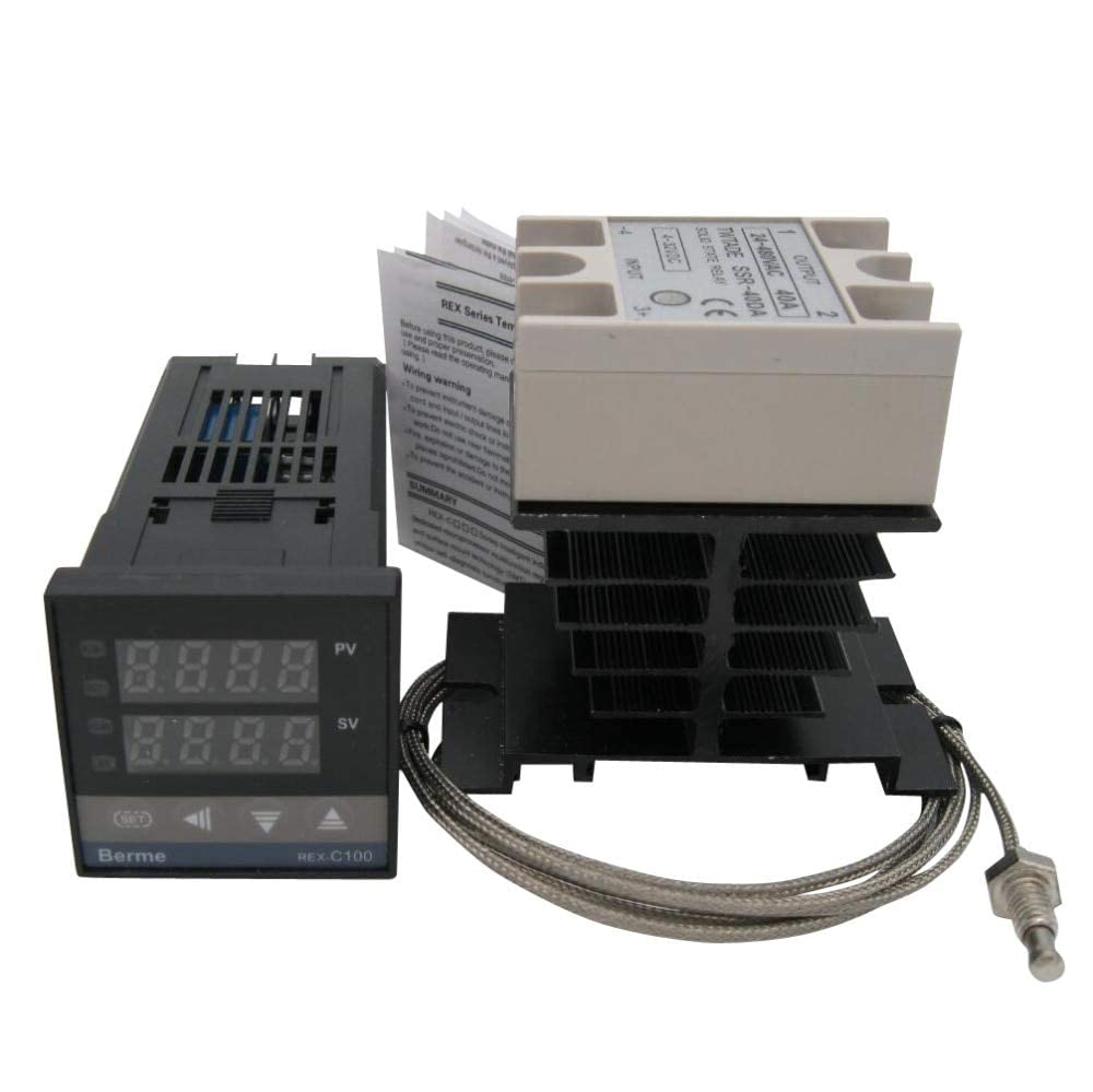 Buy WorldCare® Digital PID temperature Controller Thermostat 100-240V AC with SSR-40DA solid ...