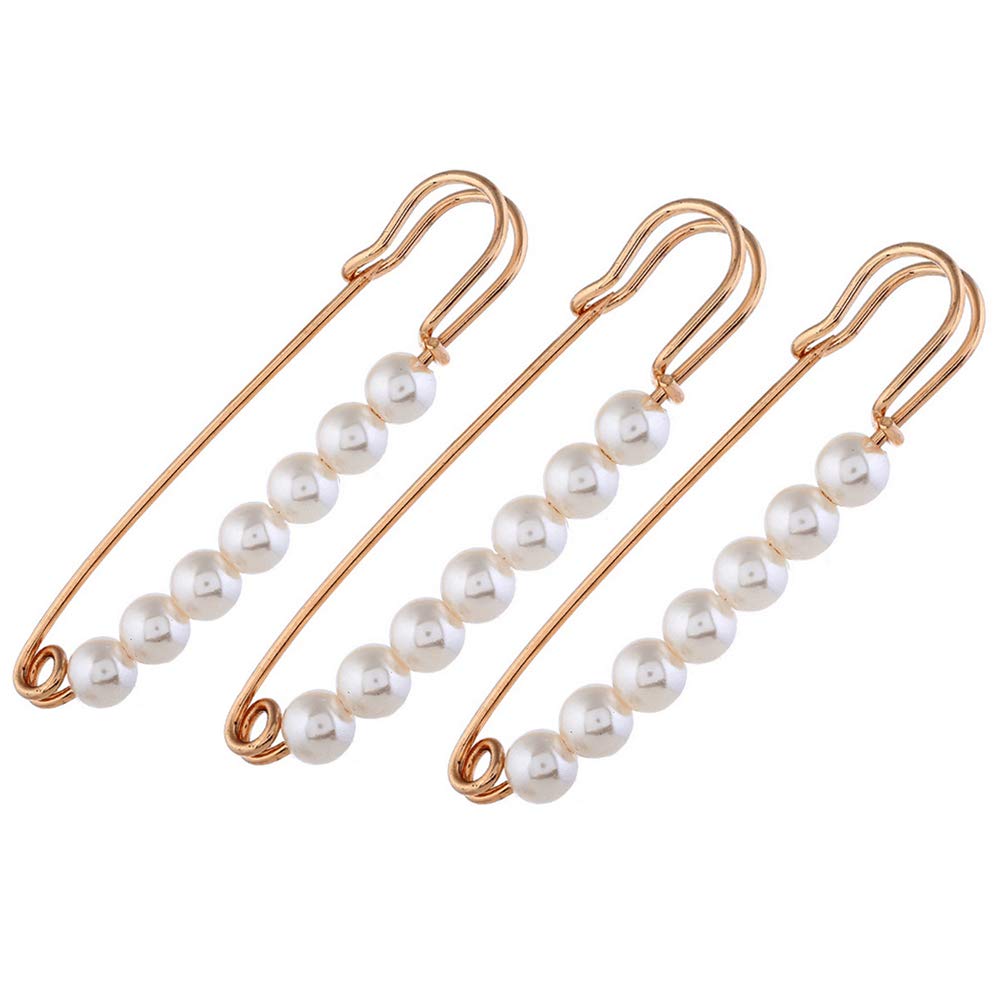 Amazon.com: 3 Pcs 2.95inch Rose Gold Metal Brooch Pin Pierced ...