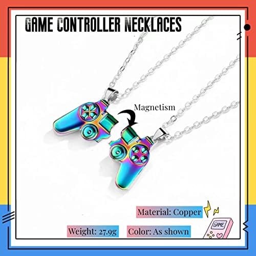 GAUEIOUR Game Controller Necklaces,Magnetic Couple Necklaces, 2-Pack ...