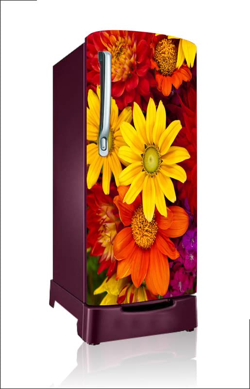 Ruby Décor Decorative Beautiful Multicolor Flowers Design Sticker ...