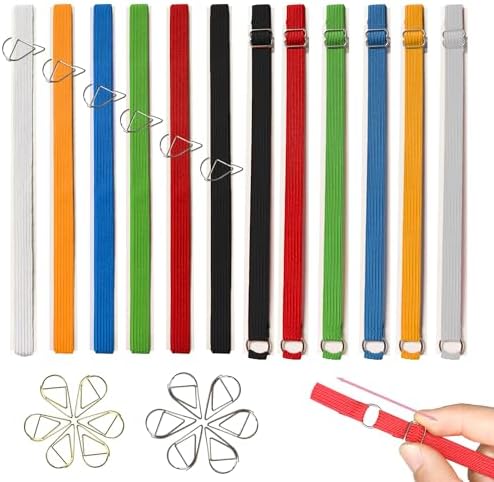 Amazon.com: 12pcs Elastic Bookmarks Set Adjustable Planner Elastic ...