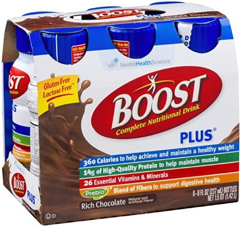 Amazon.com : BOOST Plus Complete Nutritional Drink, Rich Chocolate, 8 ...