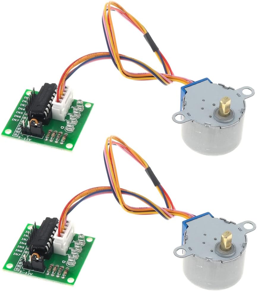 Amazon.com: DiGiYes 2 Sets DC 5V 4-Phase 28BYJ-48 DC Step Stepper Motor ...