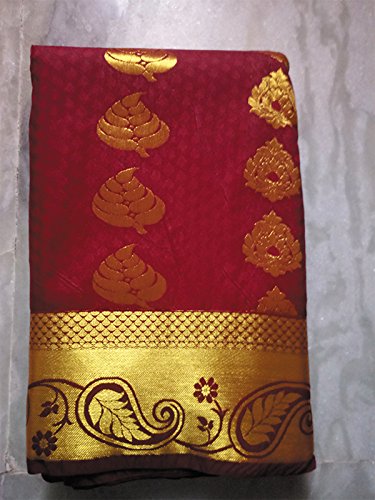 Buy Elampillai embose Saree With blouse piece at Amazon.in