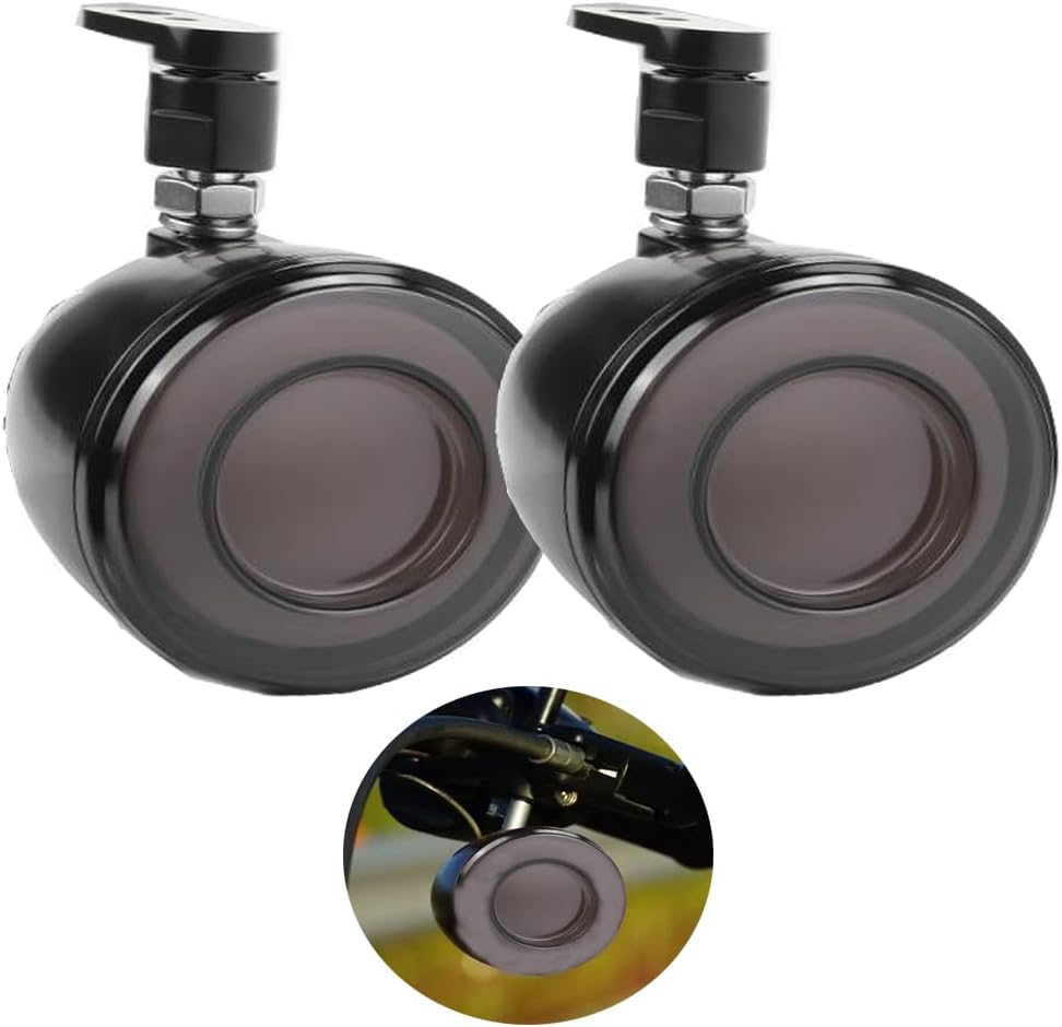 Amazon.com: LENJIEMT Motorcycle Front Turn Signals LED Handlebar Amber ...