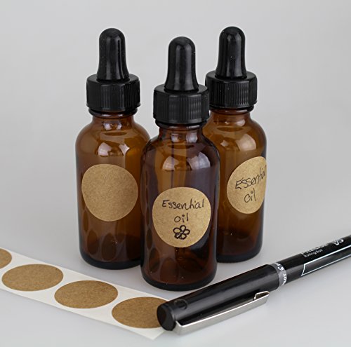 ChromaLabel Round Label Permanent Kraft Dot Stickers, 500 Labels per ...