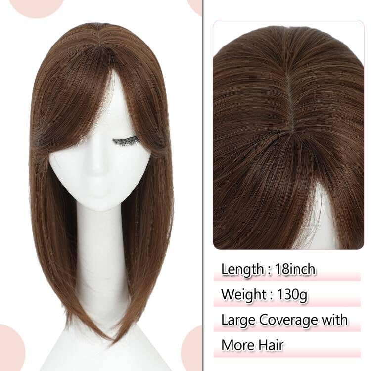 Megito Cubrepelo largo ondulado de 18 pulgadas, cubierta de base grande ...