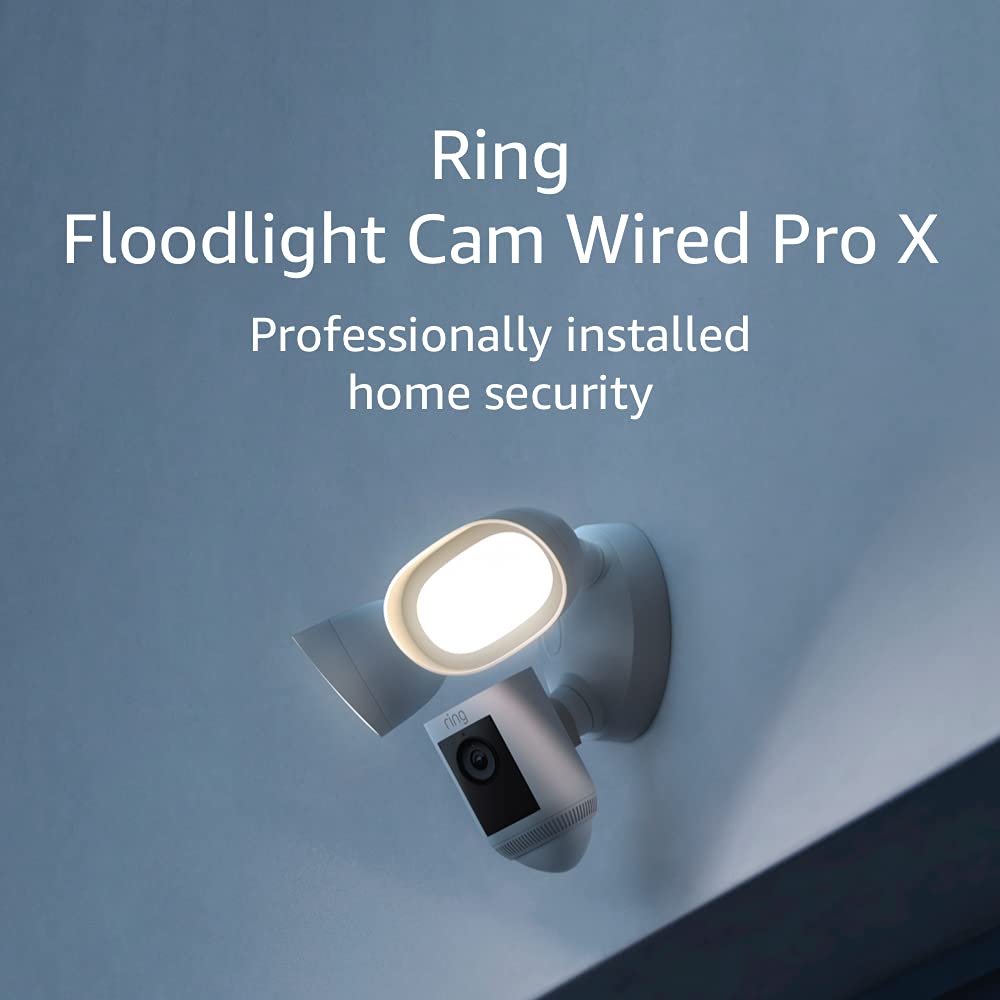 Amazon.com: Ring Floodlight Cam Wired Pro X - lifetime video recording ...
