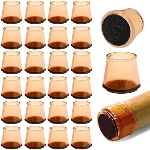 Amazon.com: Serenelife Chair Leg Floor Protectors - 24 Rubber Furniture ...