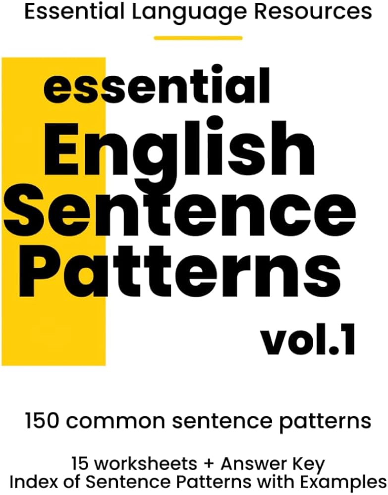 Sentence Patterns Worksheets With Answer Key Essential English