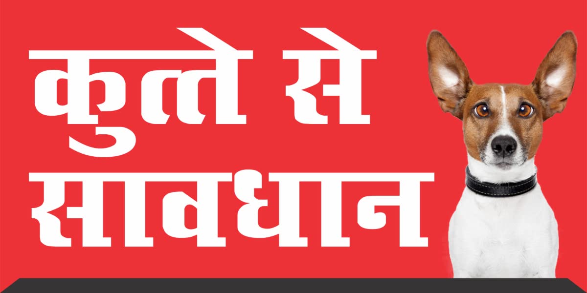 Buy Kutte Se Savdhaan, Beware of Dog, No Parking In-front of Gate, No ...