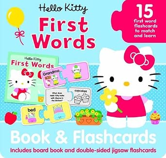 Amazon.com: Hello Kitty Jigsaw Flashcards First Words: 9781782966142 ...
