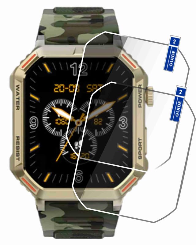 FINCH Screen Guard Protector For Fire Boltt Commando SmartWatch-Pack -2-SD-81 : Amazon.in ...