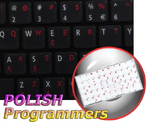 Amazon.com: POLISH PROGRAMMER KEYBOARD STICKERS ON TRANSPARENT ...