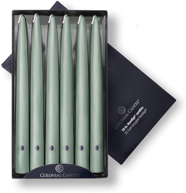Amazon.com: Colonial Candle Handipt Unscented Dripless Taper Candle ...