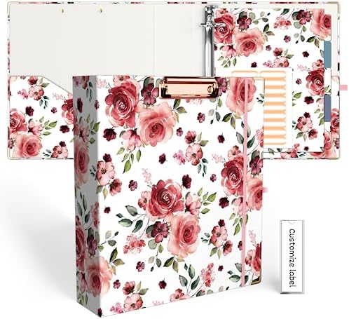 Amazon.com : Lateefah 3 Ring Binder, 2 Inch Binder Organizer for Letter ...