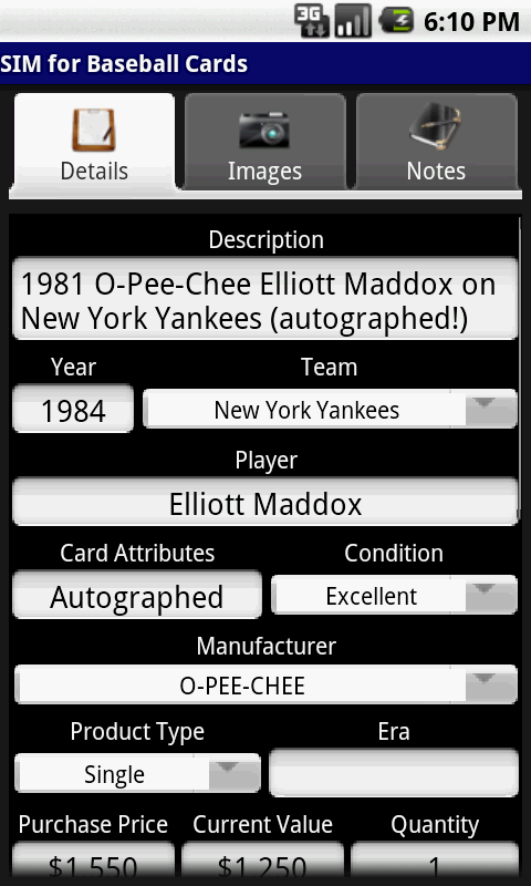 SIM for Baseball Cards - App on Amazon Appstore