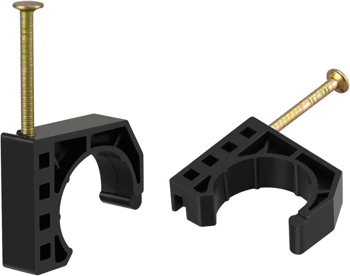 50 Pack/100 Pack Half Clamps J-Hook with Nails Set, 3/4" J-Hooks, J ...