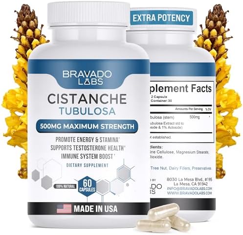 Cistanche Tubulosa Supplement Men 500 mg - Testosterone Booster for Men ...