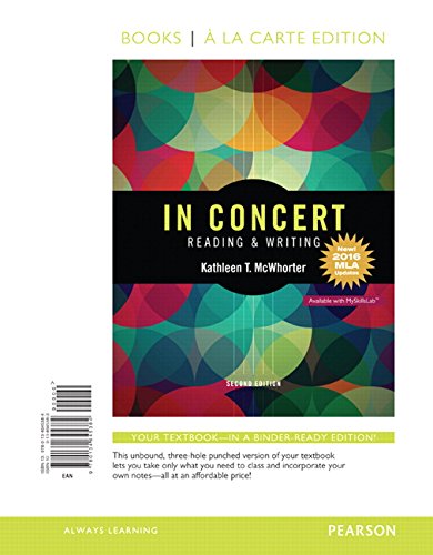 In Concert: Reading and Writing Analysis, Paragraphs and Essays, Books ...