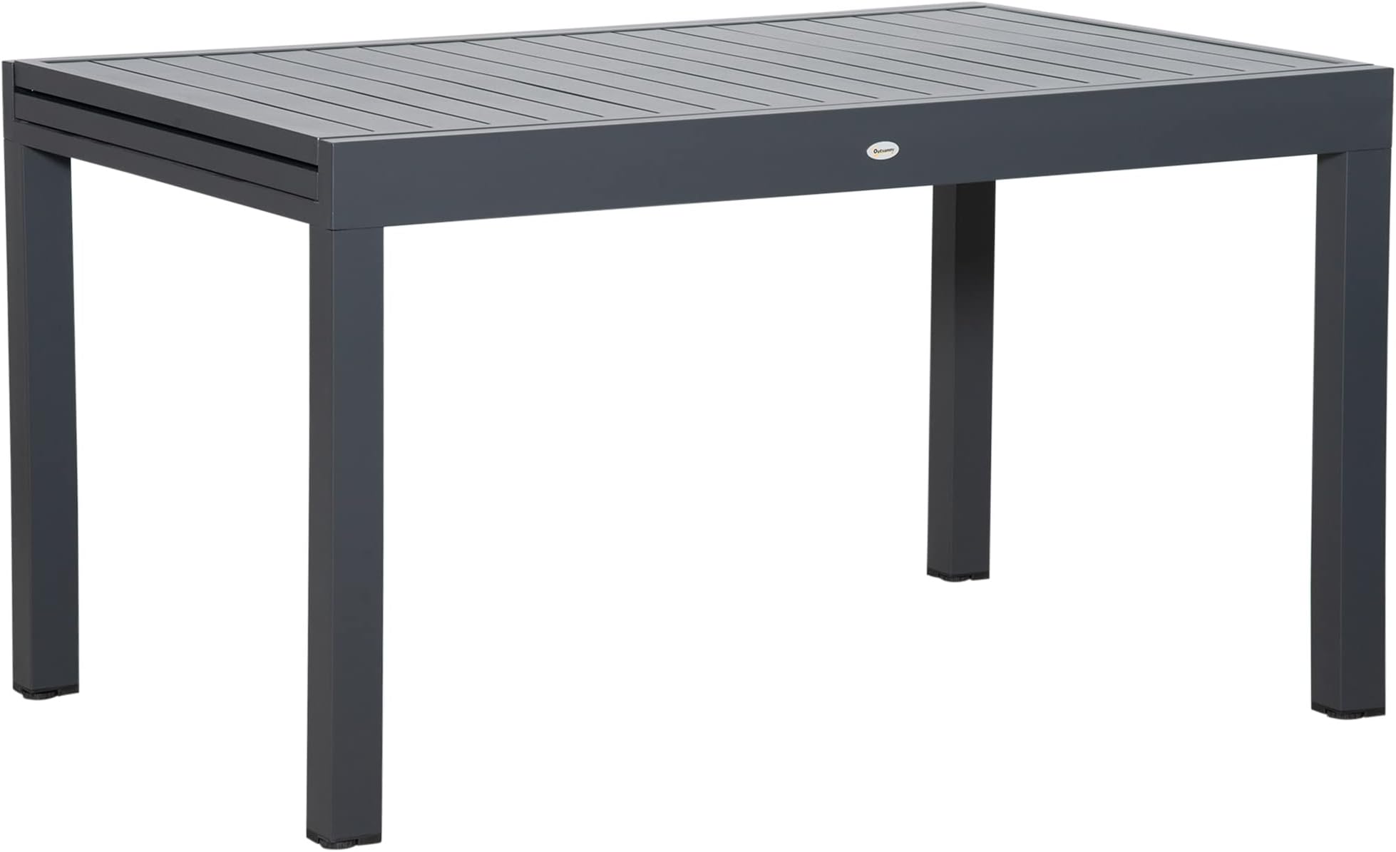 Outsunny Extendable Garden Table 135-270cm x 90cm x 75cm, 10 Seater ...
