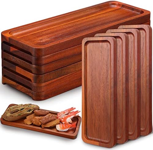 Amazon.com: 20 Pack Solid Wood Serving Trays Acacia Wooden Server ...