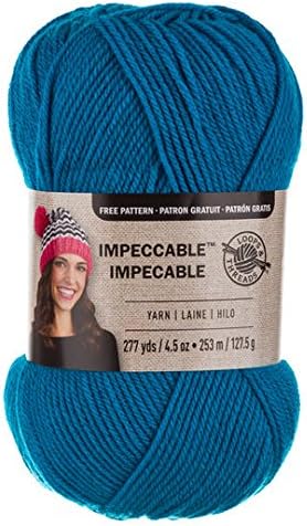 Amazon.com: Loops & Threads Impeccable Yarn 4.5 oz. One Ball - Brite ...
