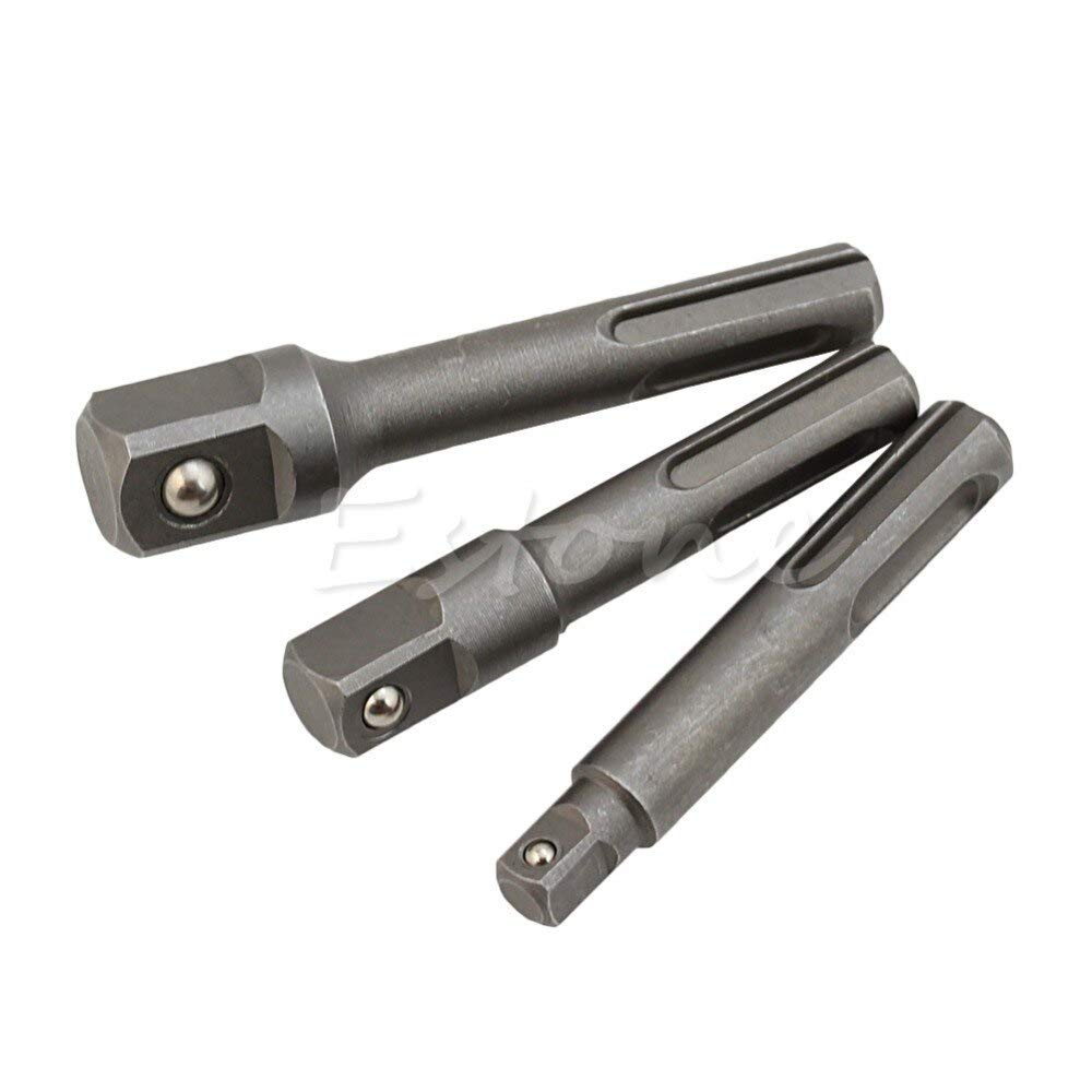 Amazon.com: Drill Bits 3 Pcs 1/4" 3/8" 1/2" SDS Plus Socket Driver Set ...