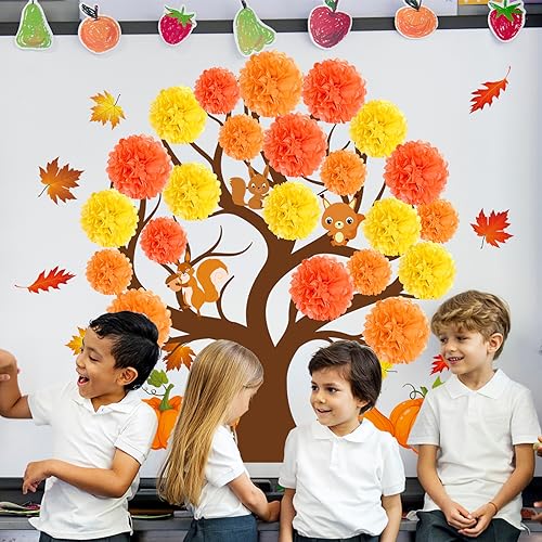 Snapklik.com : Thanksgiving Tree Bulletin Board Set Decorations For ...