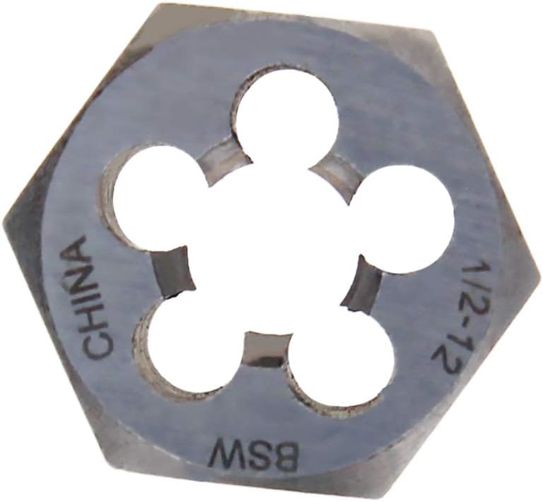 Amazon.com: Utoolmart Hex Rethreading Die, BSW 1/2-12 Carbon Steel ...