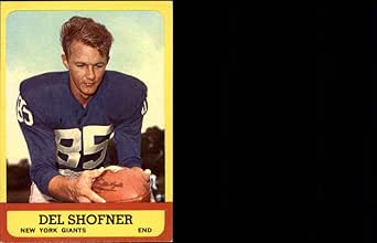 Amazon.com: 1963 Topps Series 1 Football #50 Del Shofner SP New York ...