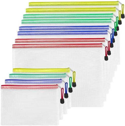 Amazon.com: CINYU 12pcs Mesh Zipper Pouch Bags, 2 size Mesh Bags with ...