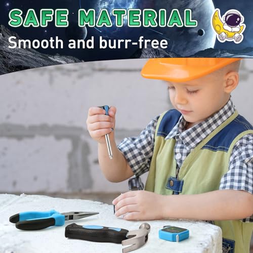 Snapklik.com : Foliv Kids Real Tool Set, Blue Junior Tool Kit