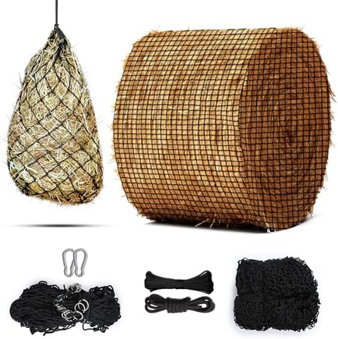 Amazon.com: Large Round Bale Hay Net for Horses - Durable 6x6 Nylon ...