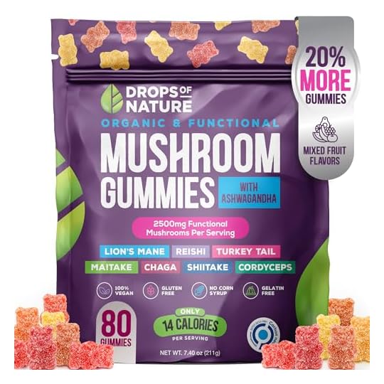 KSM 66 Ashwagandha & Lion's Mane Supplement Gummies - Comprehensive ...