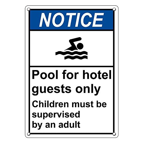 Amazon.com: Weatherproof Plastic Vertical ANSI Notice Pool for Hotel ...