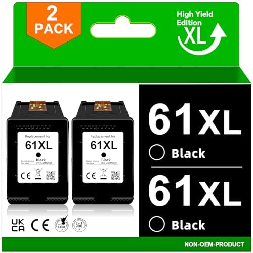 HP 61 Black Ink Cartridge | Works with DeskJet 1000, 1010, 1050, 1510 ...