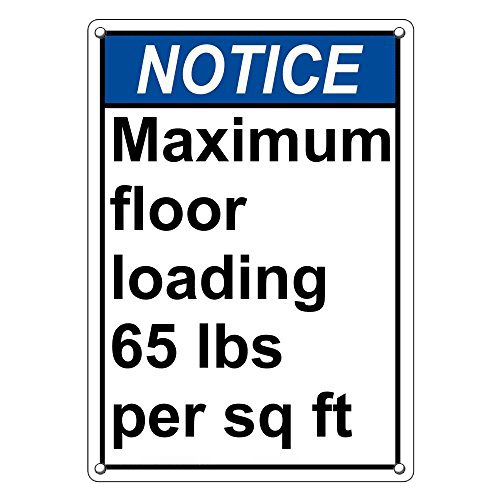 Amazon.com: Weatherproof Plastic Vertical ANSI Notice Maximum Floor ...