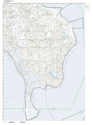 ZIP Code Wall Map of St. Petersburg, FL ZIP Code Map Laminated: Amazon ...