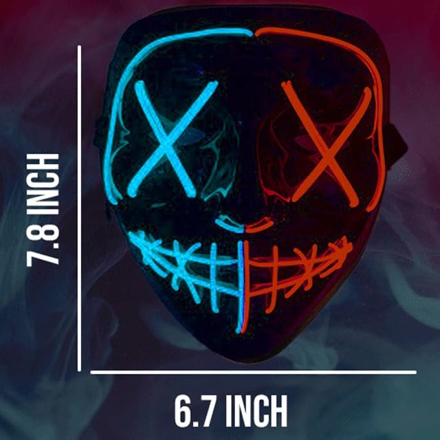 REPARO Unisex Halloween Masks, Led Purge Masks scary light Up Masks ...