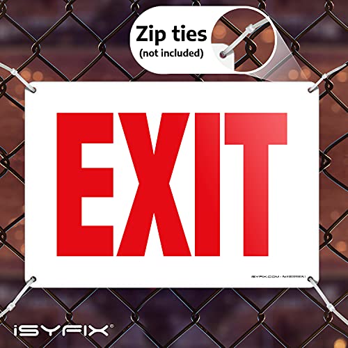 Snapklik.com : iSYFIX Exit Sign - 1 Pack 10x7 Inch - 100% Rust Free ...