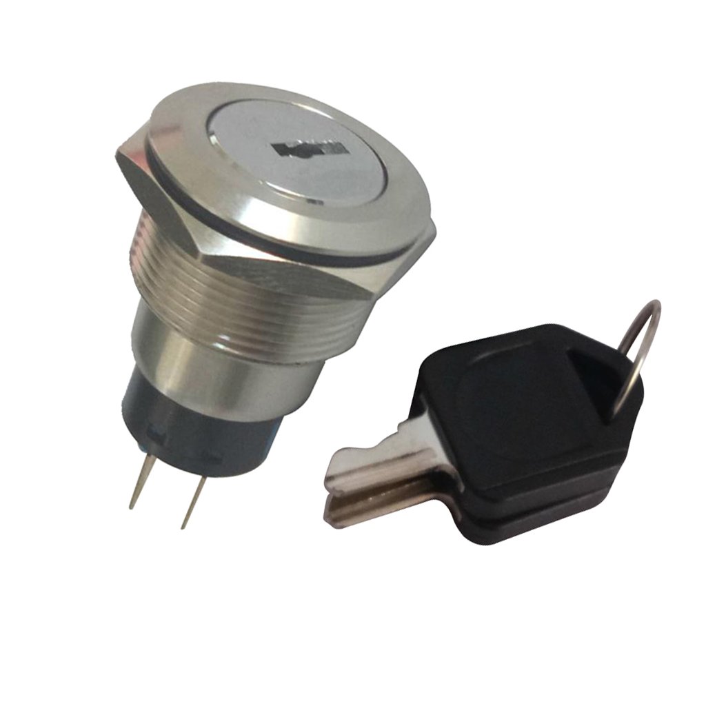 CALANDIS 22Mm Stainless Steel On/Off Electronic Key Switch Lock with 2 ...
