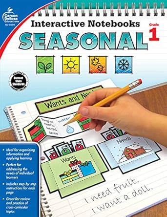 Amazon.com: Interactive Notebooks Seasonal, Grade 1: 9781483850252 ...