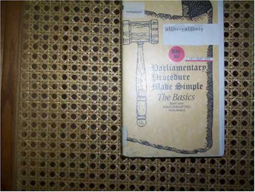 Parliamentary Procedure Made Simple: The Basics (Video Tape: 80 Minutes ...