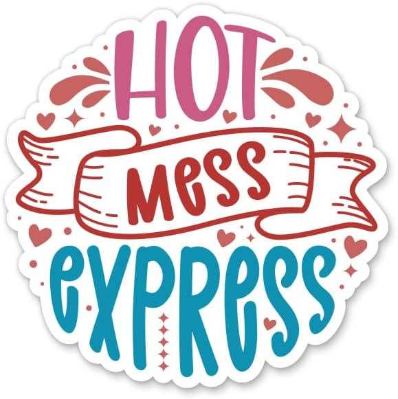 Amazon.com: Hot Mess Express Stickers - 2 Pack - Waterproof Vinyl for ...