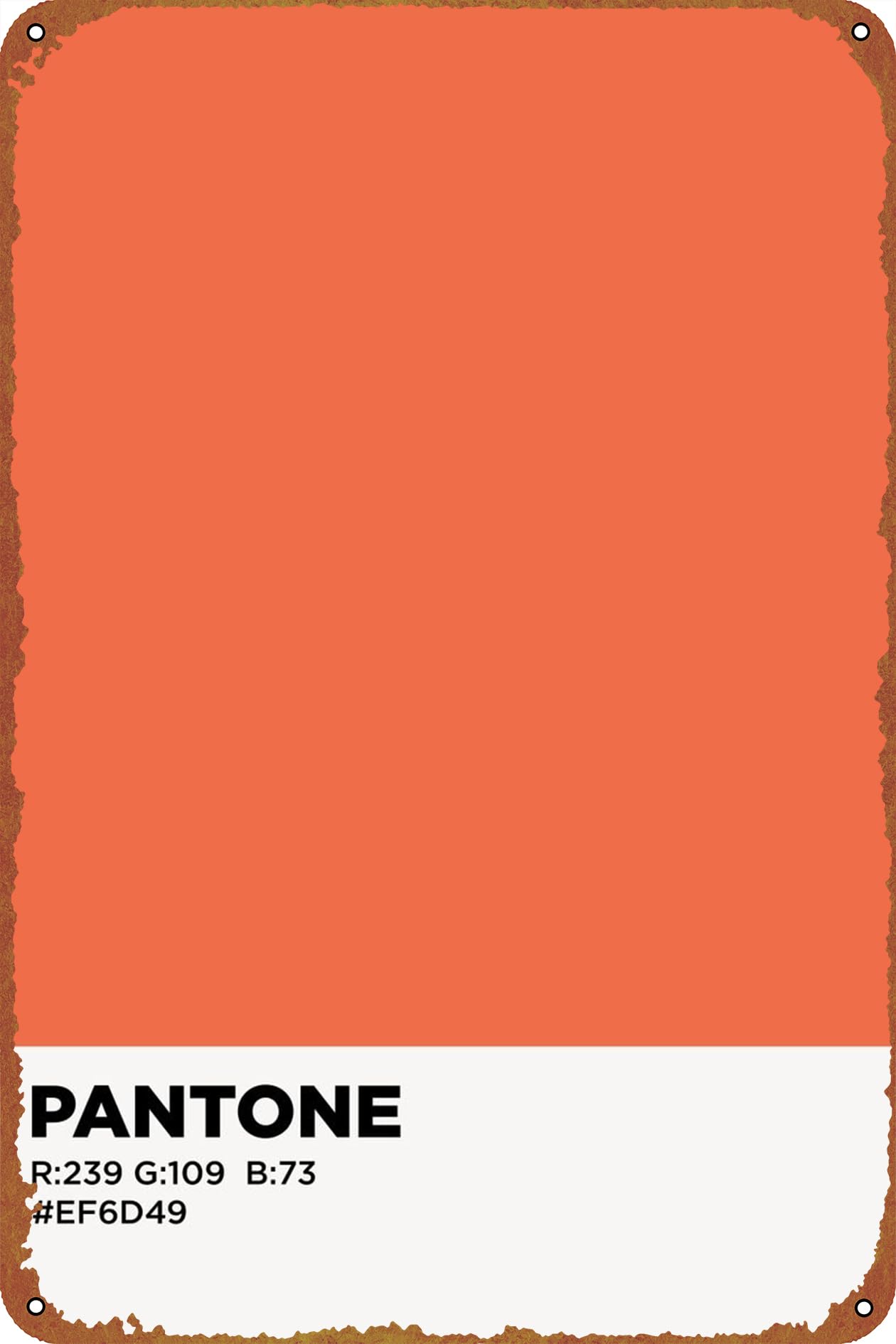 Amazon.com : pantone color Poster Vintage Tin Sign for Bar Office Home ...