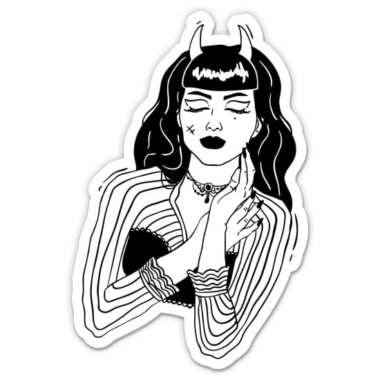 Amazon.com - Sexy Devil Goth Girl Stickers - 2 Pack - Waterproof Vinyl ...
