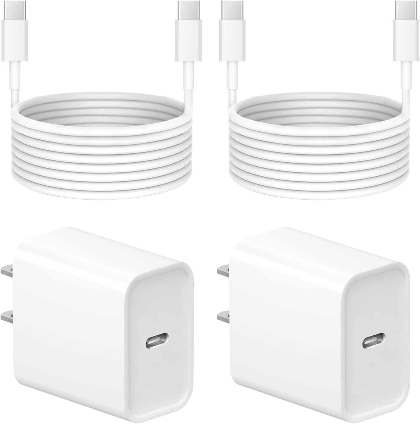 Amazon.com: iPhone 16 15 Charger Fast Charging - 2 Pack 20W USB C Wall ...